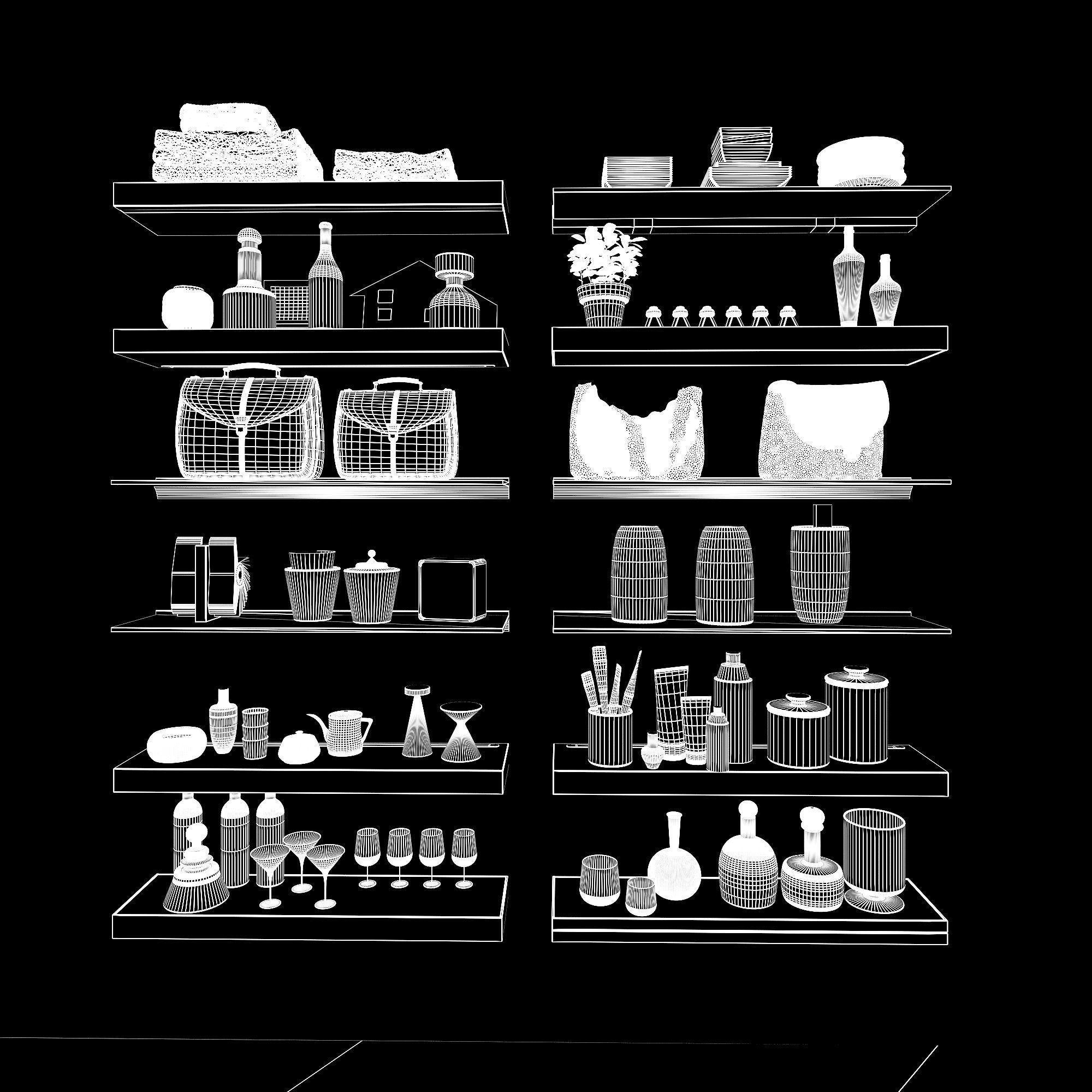 render ready shelf vray multiple choices with vraylight include 3D ...