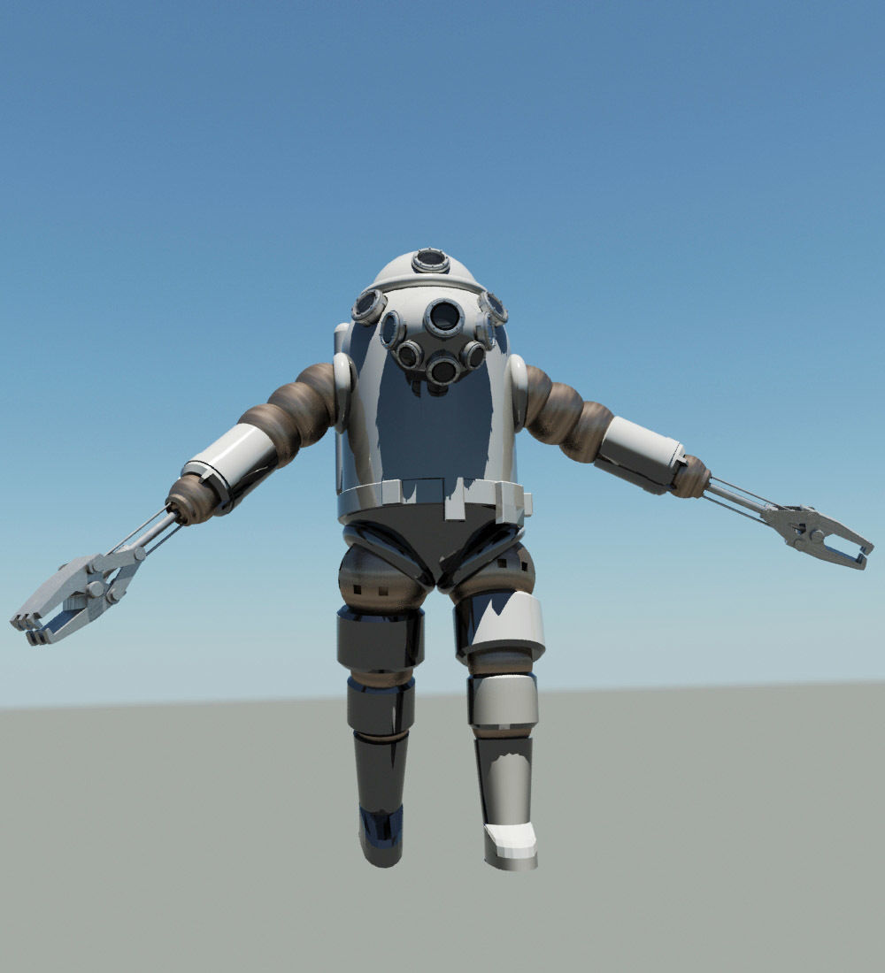 3D model Armored diving suit VR / AR / low-poly | CGTrader