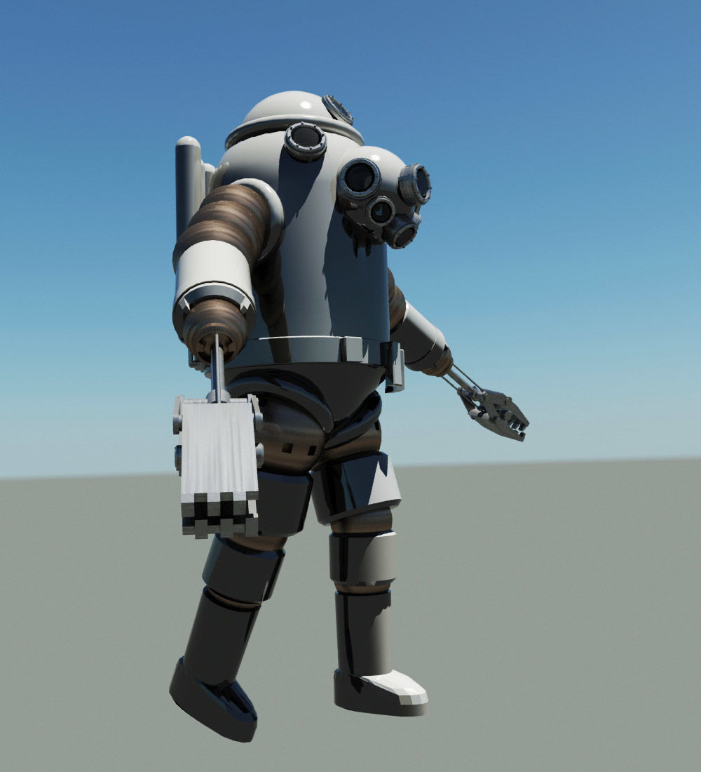 3D model Armored diving suit VR / AR / low-poly | CGTrader