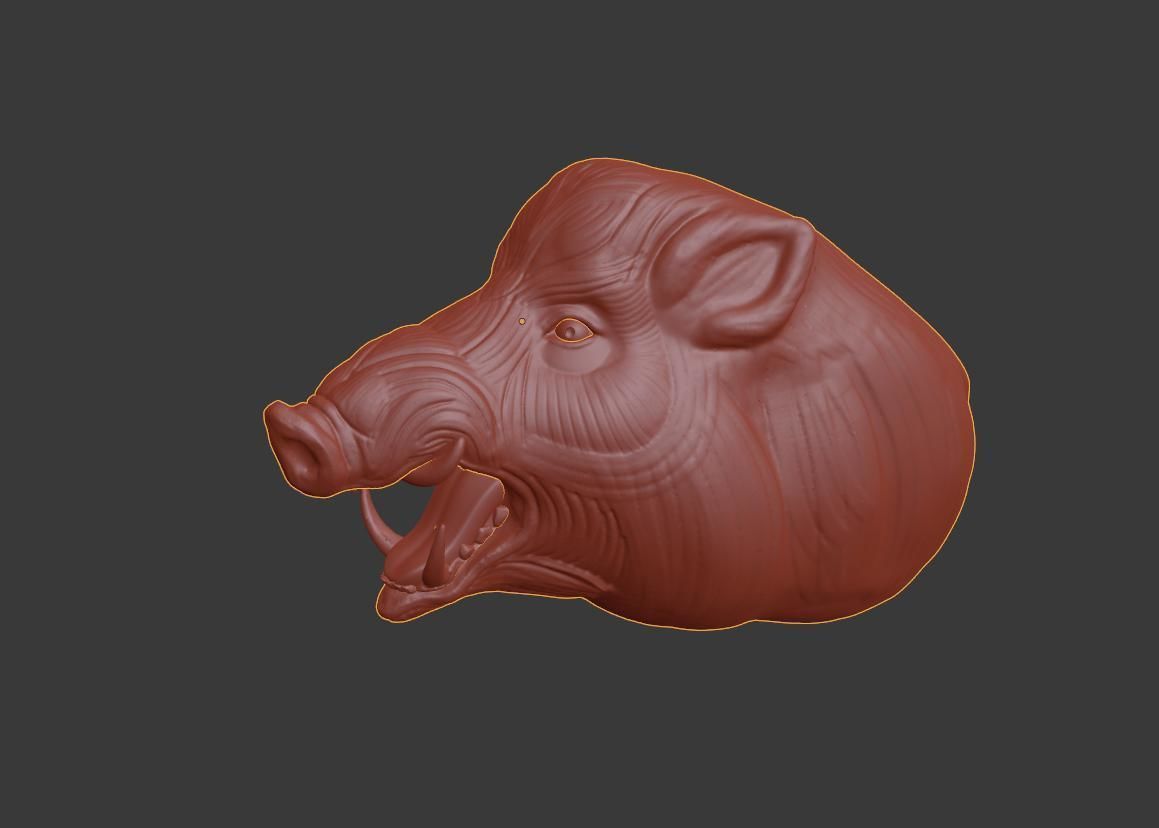 Head of hog for printing 3D model 3D printable | CGTrader