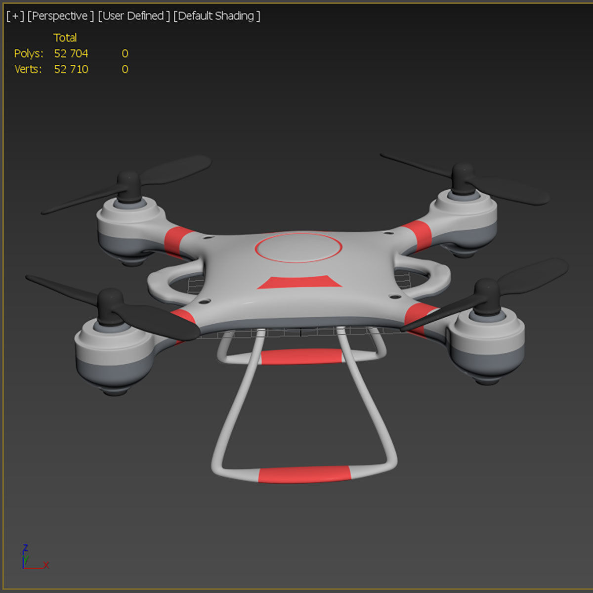 Simple quadrocopter drone 3D model | CGTrader