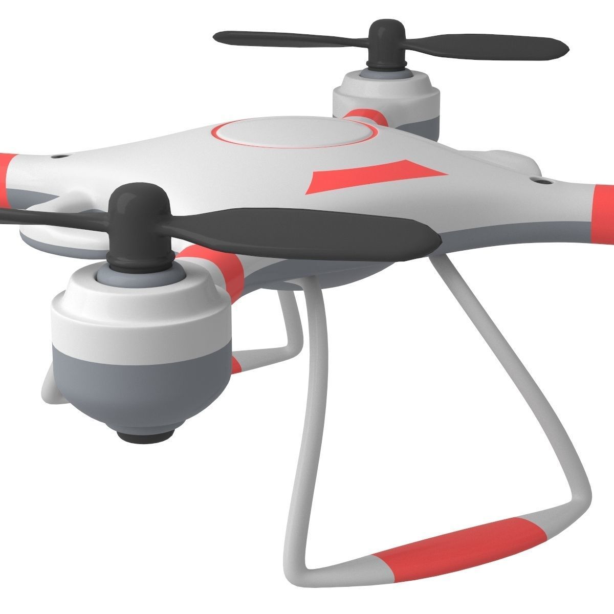 Simple quadrocopter drone 3D model | CGTrader