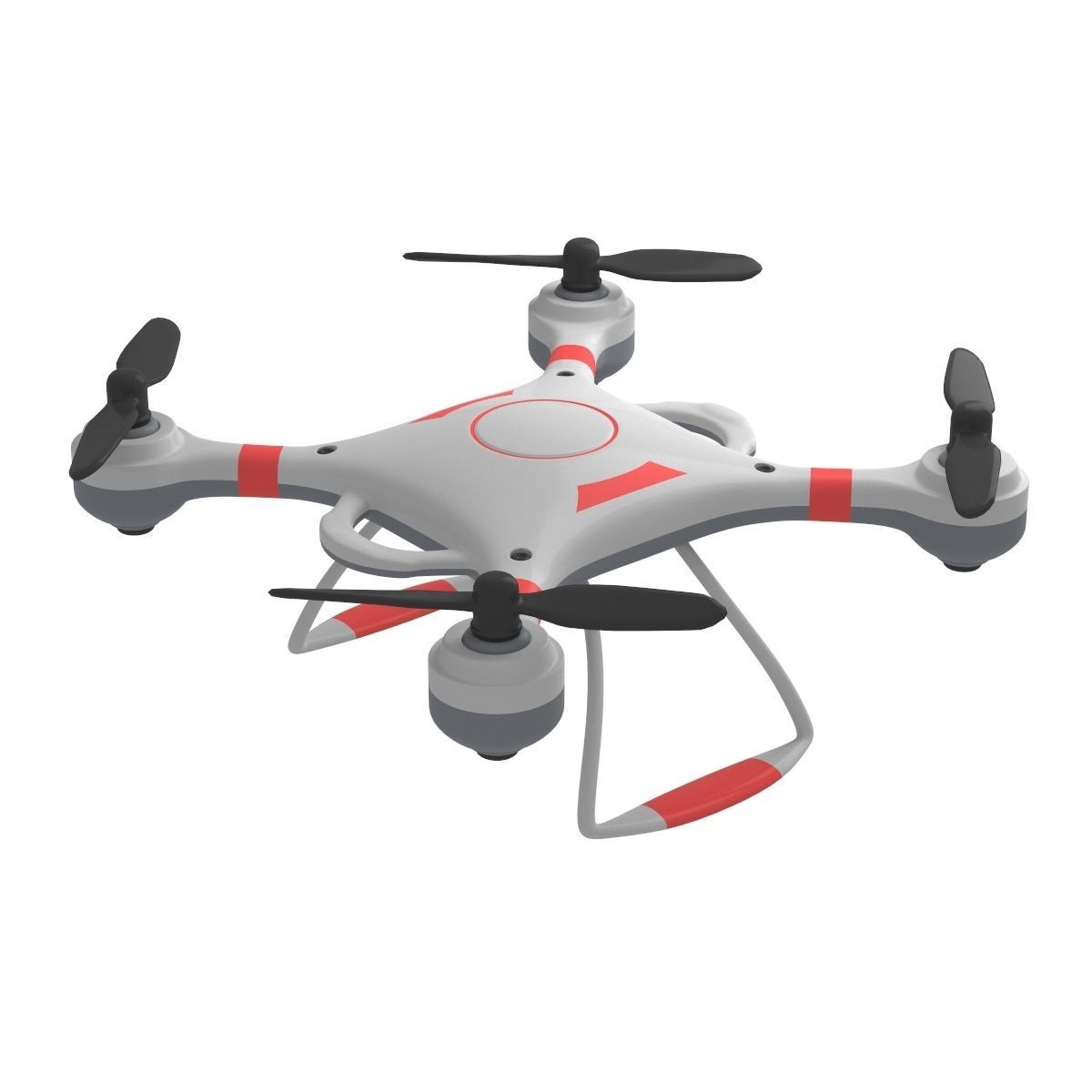 Simple quadrocopter drone 3D model | CGTrader