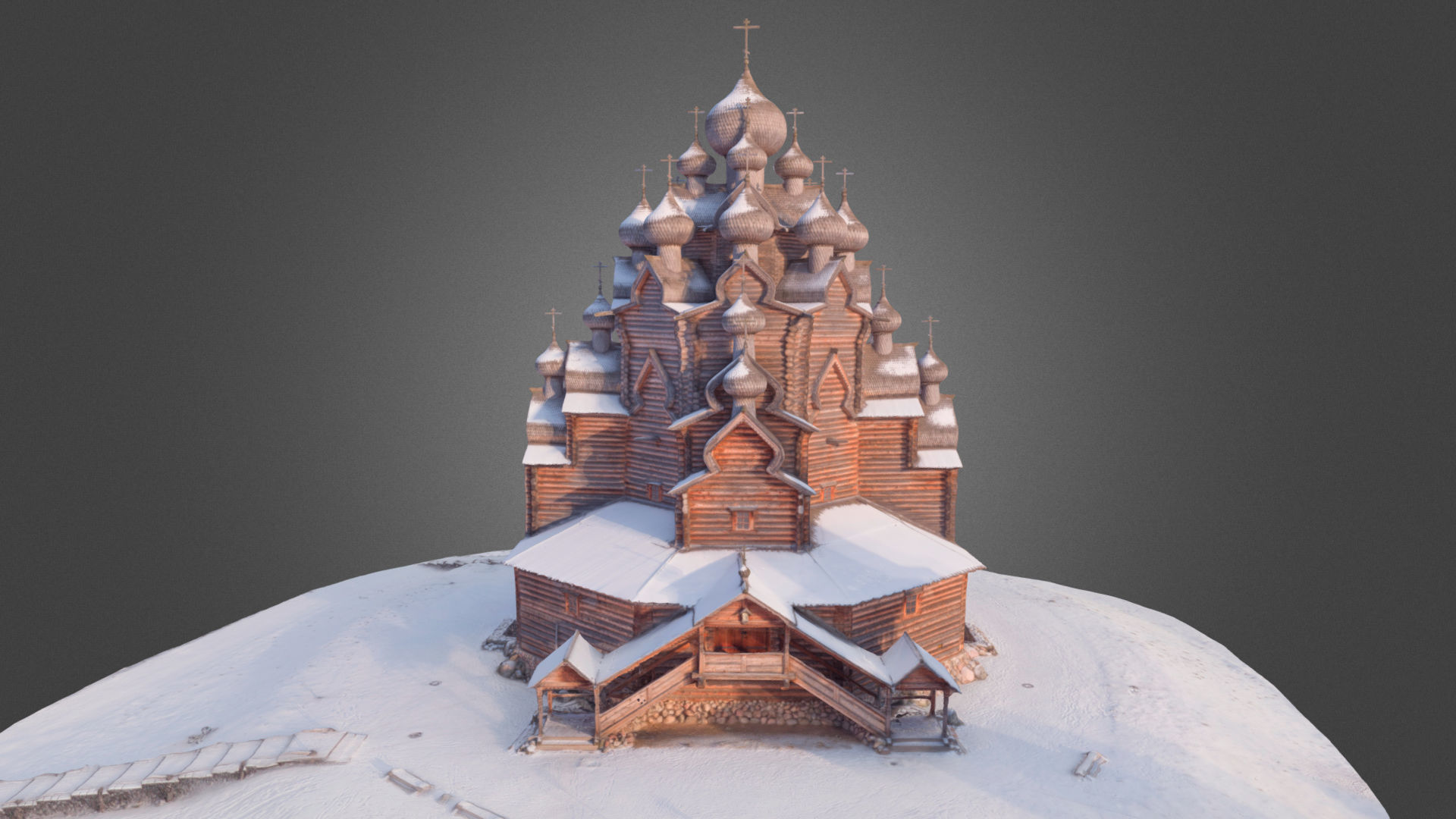 Wooden Russian Orthodox Church 3D model | CGTrader