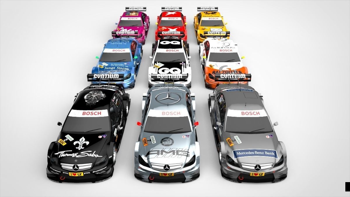 3D model Mercedes Benz DTM 2011 Season Pack VR / AR / low-poly | CGTrader