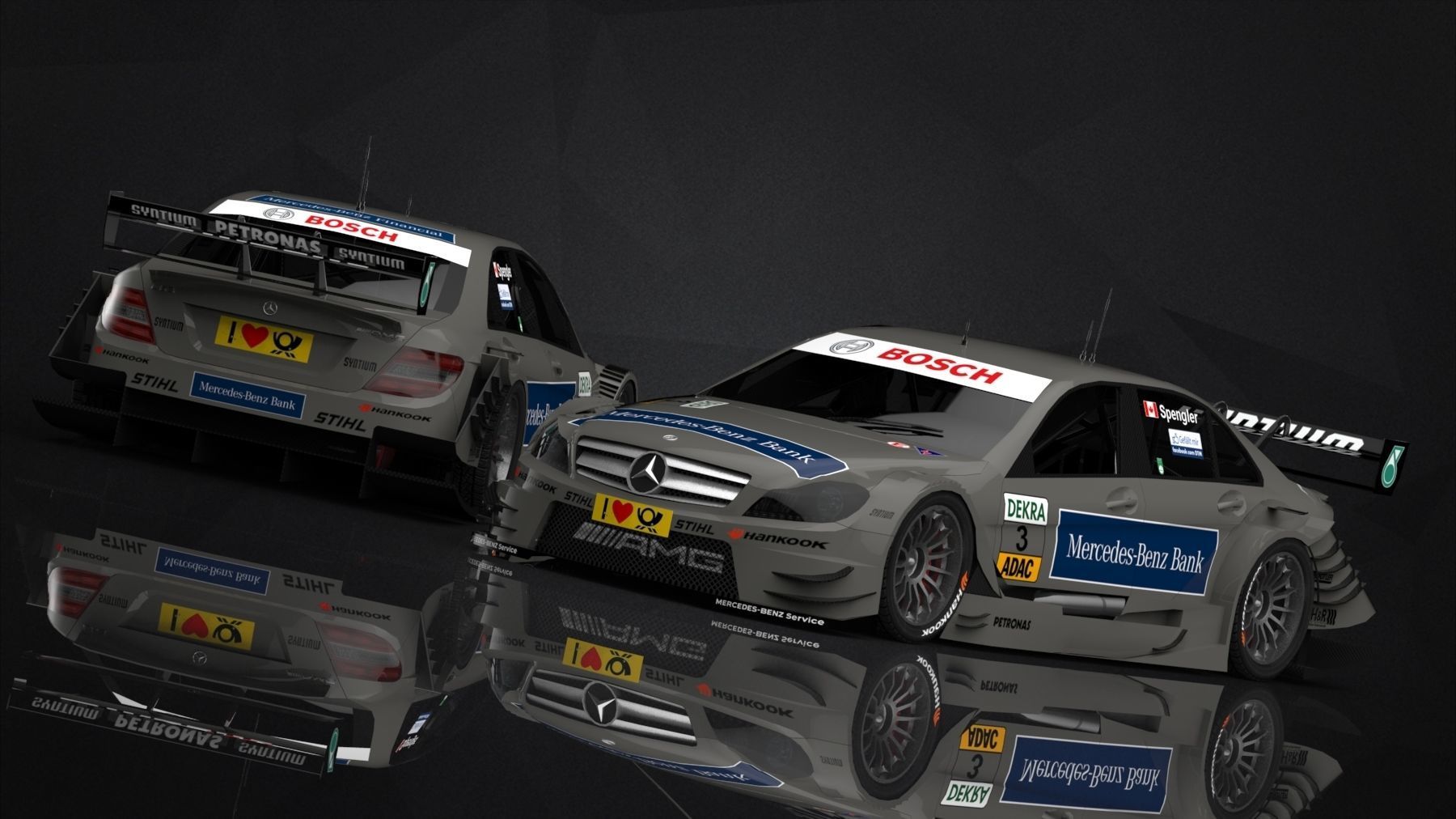 3D model Mercedes Benz DTM 2011 Season Pack VR / AR / low-poly | CGTrader