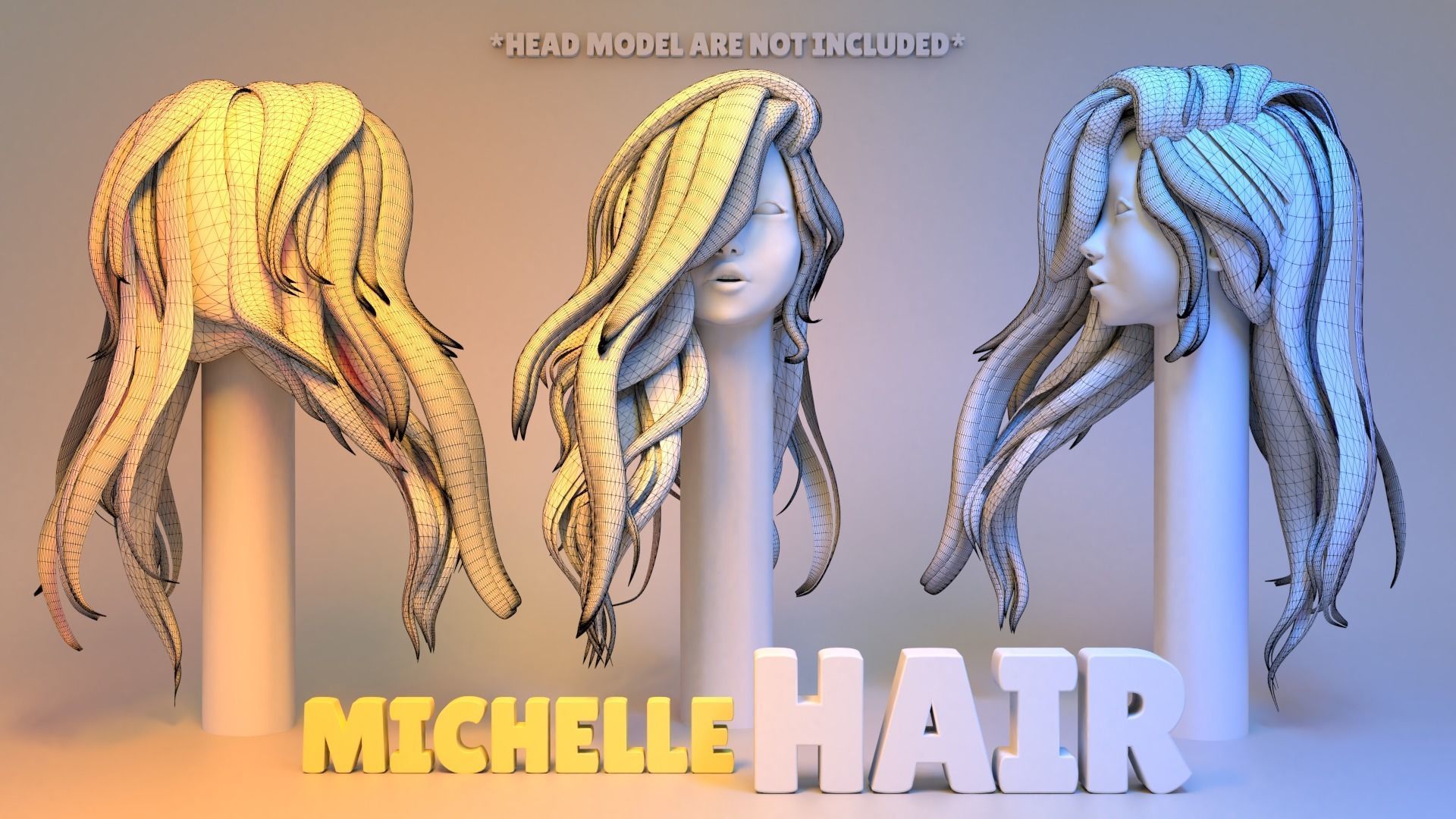 Michelle Hair 3D model | CGTrader