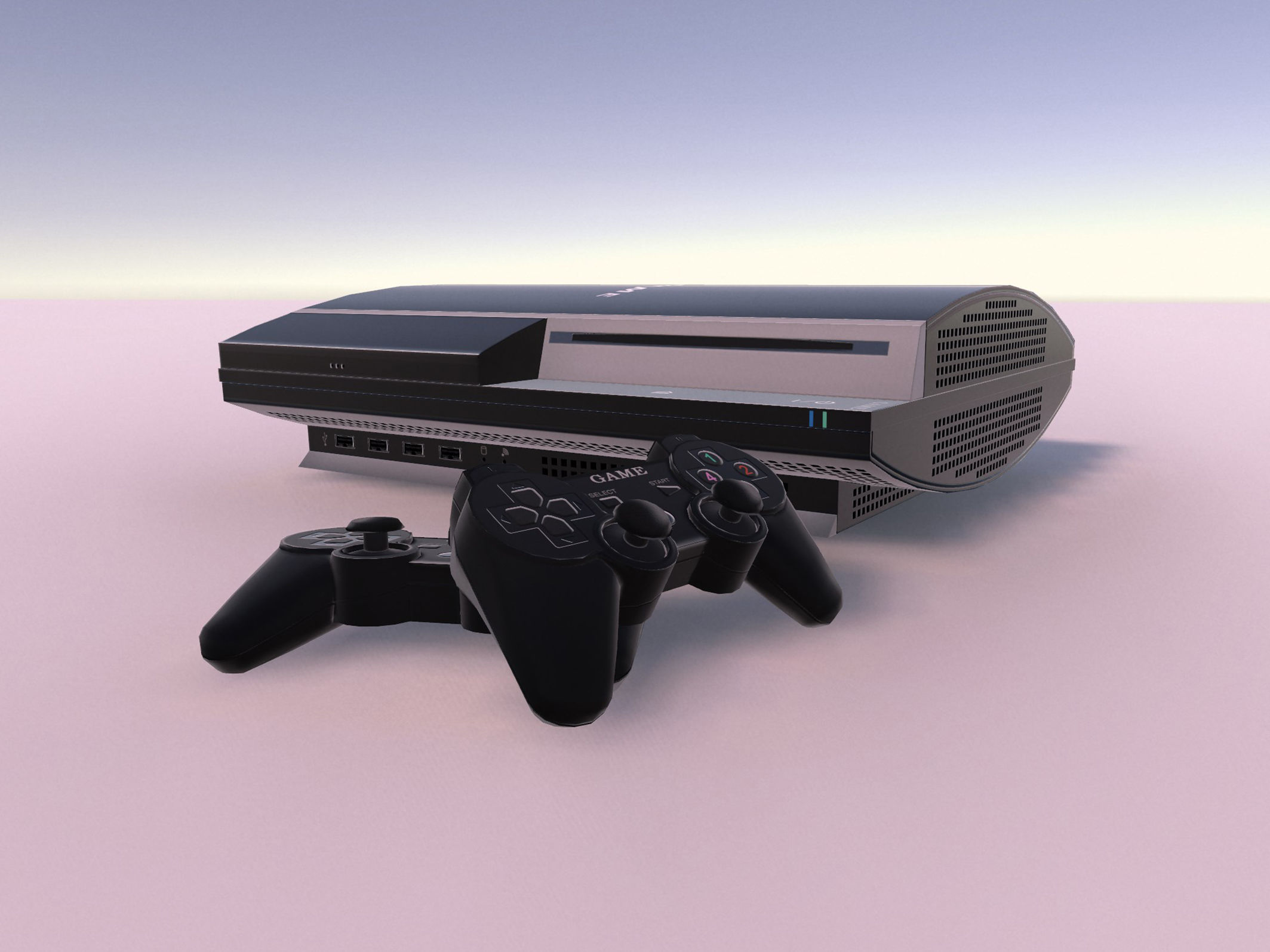 Black gaming console with LOD free VR / AR / low-poly 3D model | CGTrader