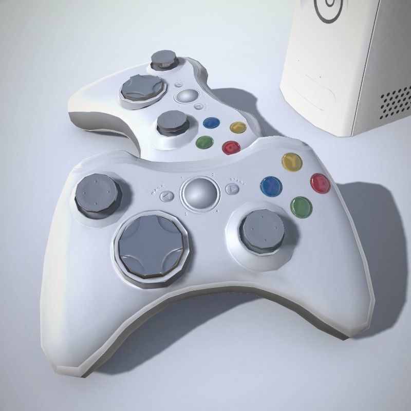 White gaming console with LOD free VR / AR / low-poly 3D model | CGTrader