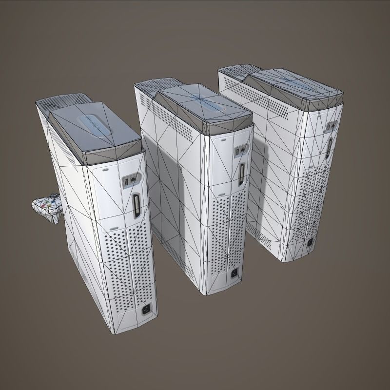 White gaming console with LOD free VR / AR / low-poly 3D model | CGTrader