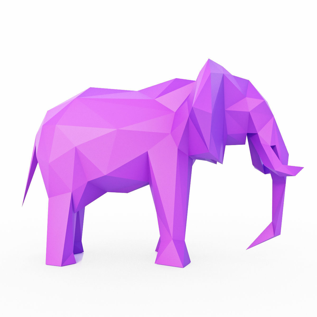3D model Elephant Low Poly VR / AR / low-poly | CGTrader