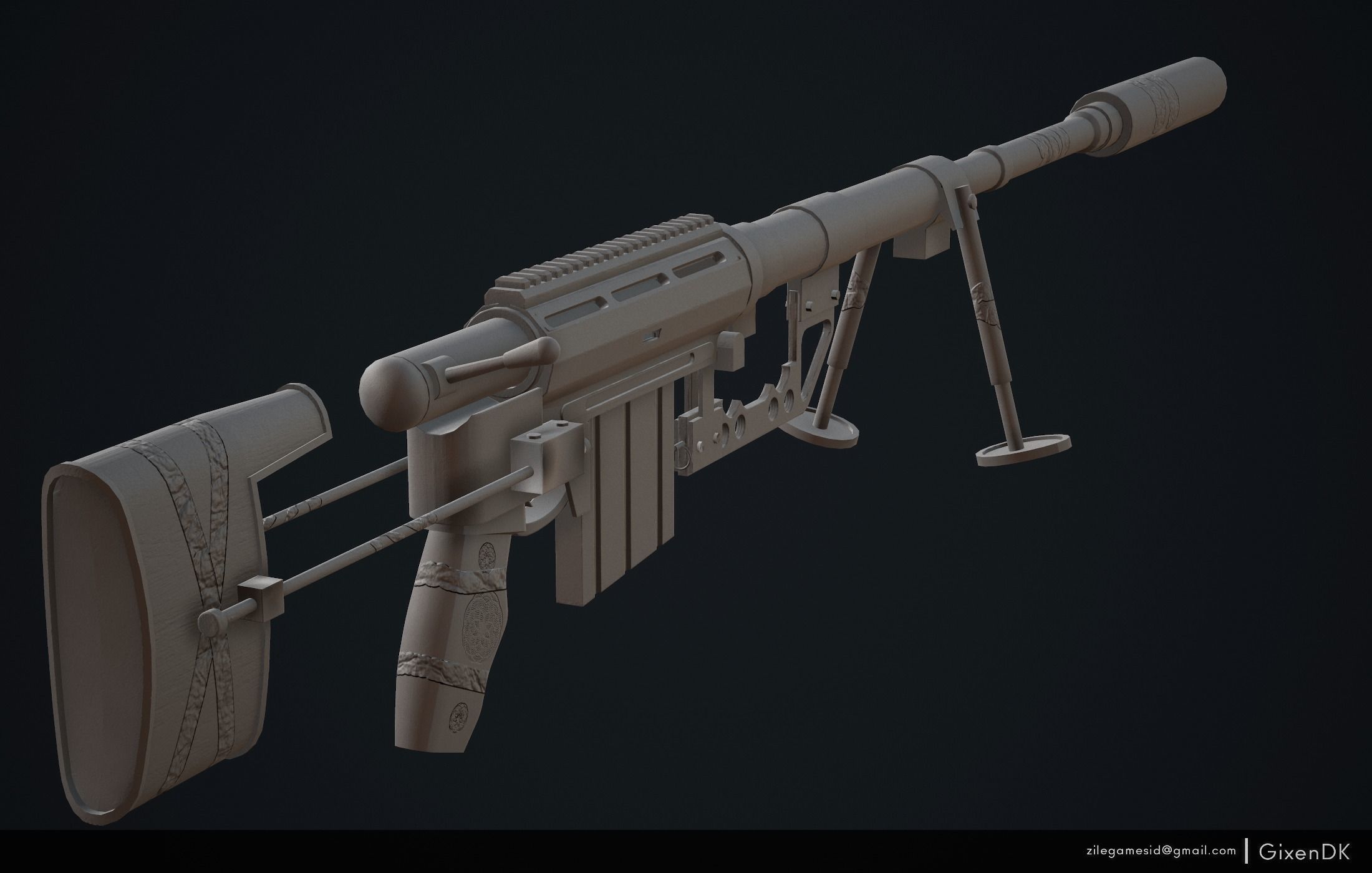 Sniper M200 free VR / AR / low-poly 3D model | CGTrader