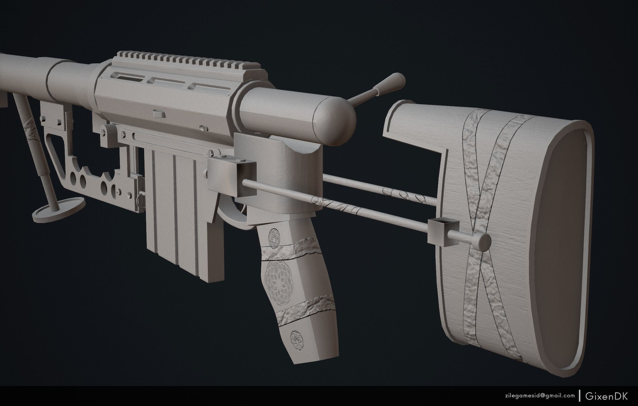 Sniper M200 free VR / AR / low-poly 3D model | CGTrader