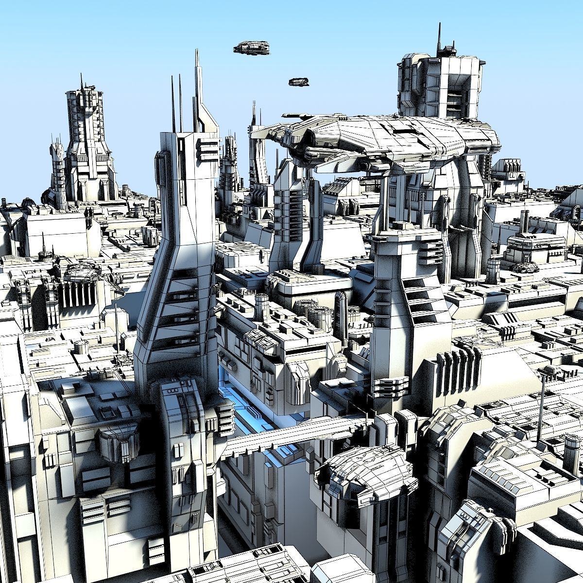 Sci-Fi City 3D model | CGTrader