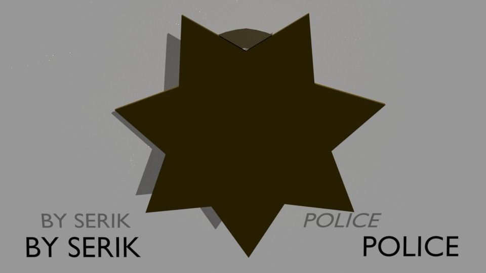 Arizona Police Departament Star 3D model | CGTrader