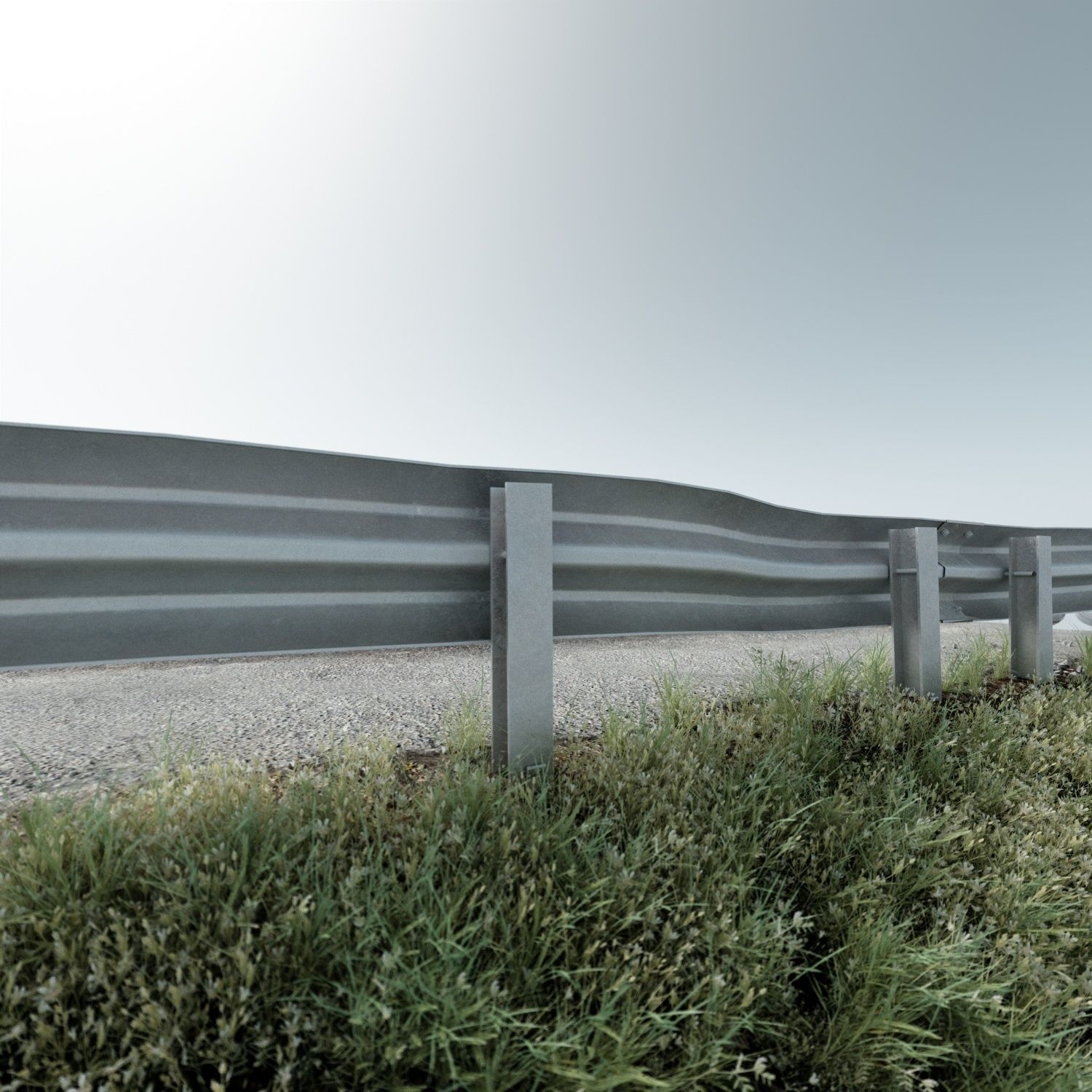 3D model road fence kit A VR / AR / low-poly | CGTrader