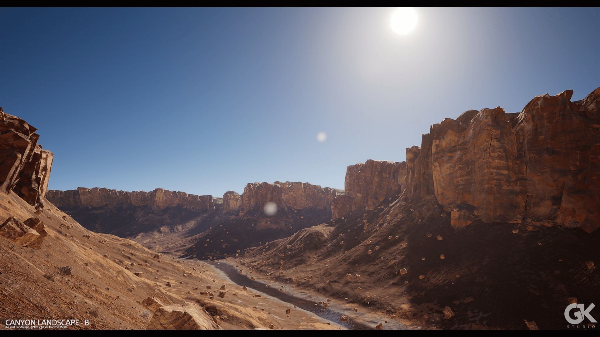 3D model Canyon Landscape - B VR / AR / low-poly | CGTrader