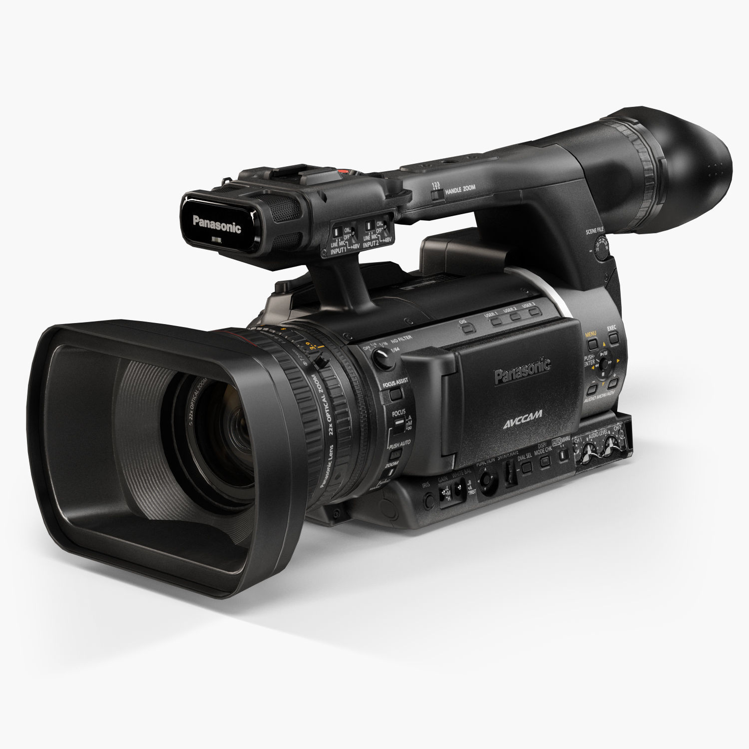 3D model Panasonic AG-AC160A AVCCAM Series professional camcorder VR ...