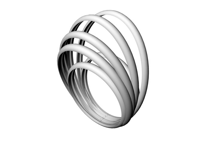 An 23 three - dimensional ring 3D model 3D printable | CGTrader
