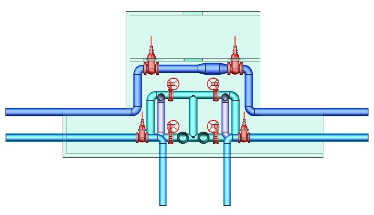 Valves station - Camin de vane free 3D model | CGTrader