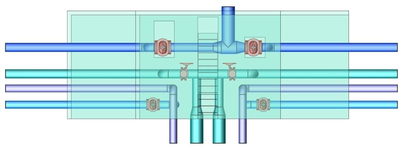 Valves station - Camin de vane free 3D model | CGTrader