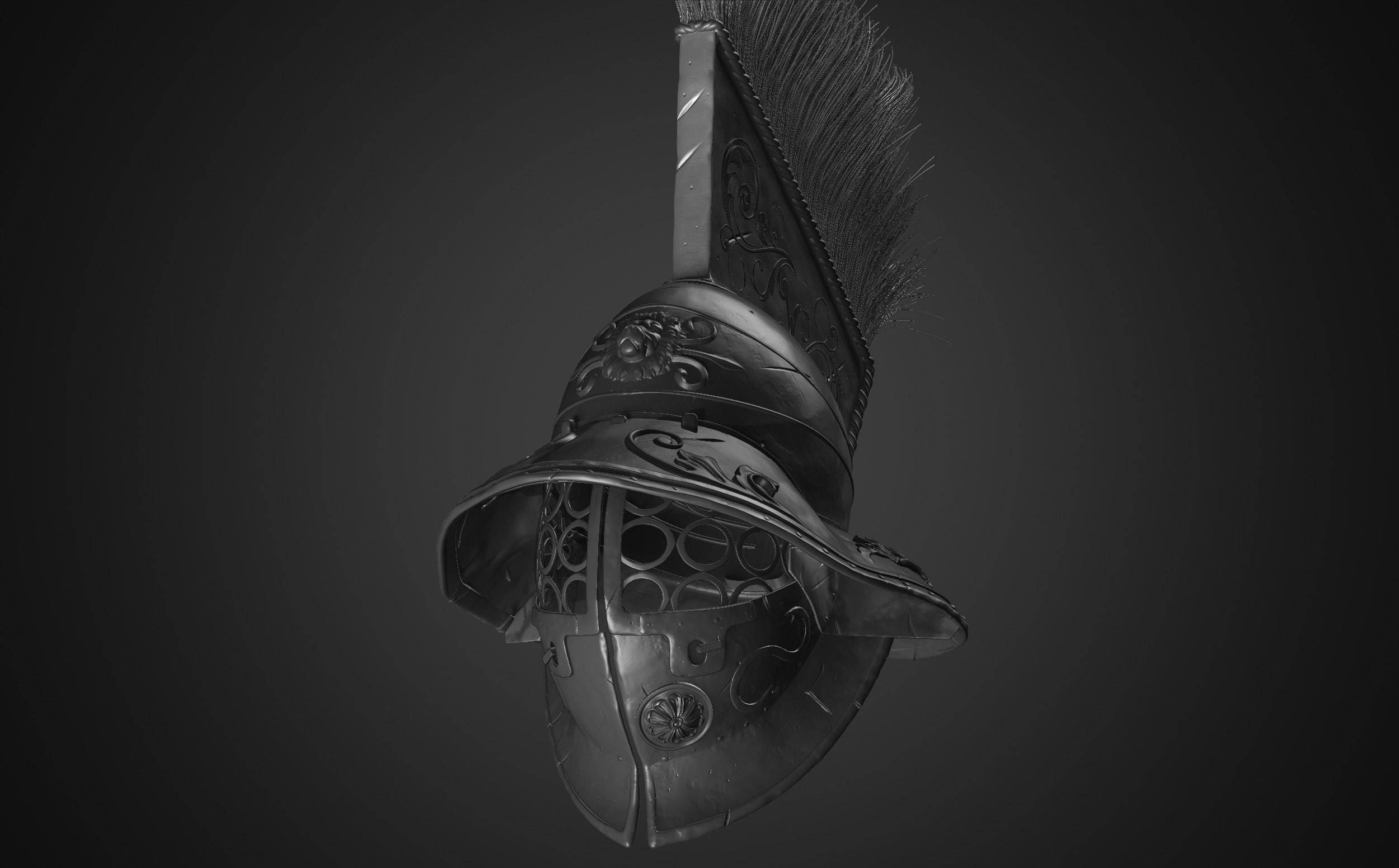 Murmillo gladiator helmet 3D model | CGTrader