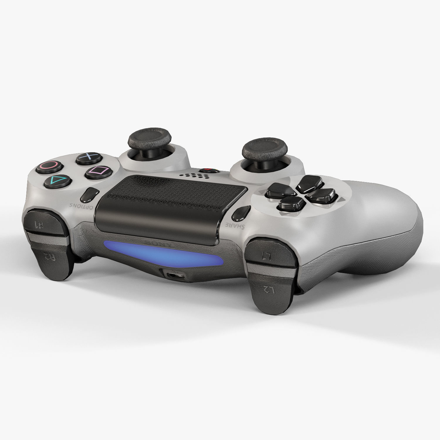 3D model Sony PlayStation 4 Controller Black White Grey Colors VR / AR ...