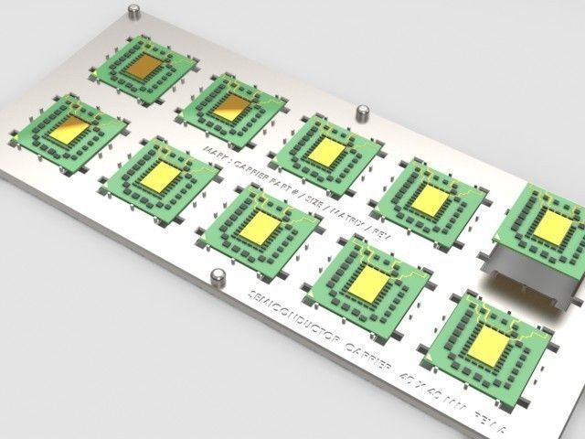 Semiconductor Carrier 40 x 40 MM REVA 2 ... free 3D Model .stl .sldprt ...