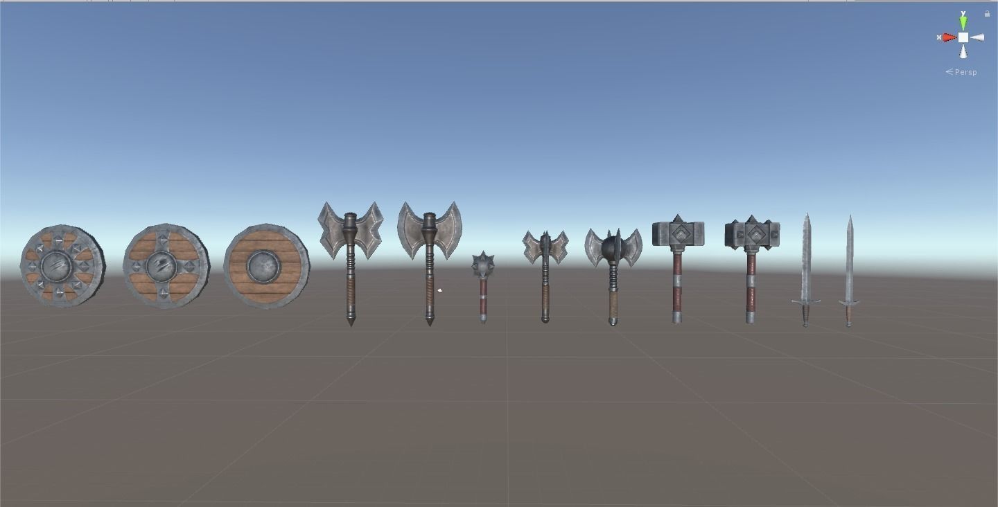3D model Medieval Low poly Weapons for Unity VR / AR / low-poly | CGTrader