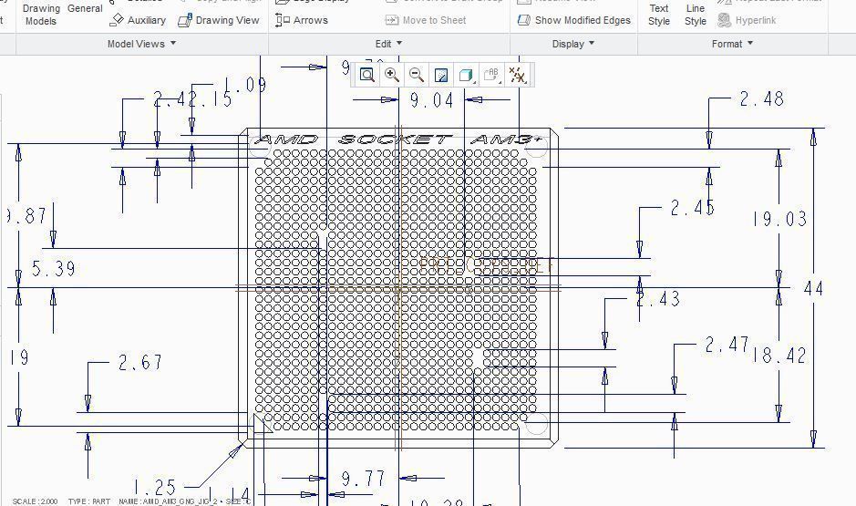 AMD Microprocessor Socket AM3 Go-No-Go Bent Pin Inspection Jig free 3D ...