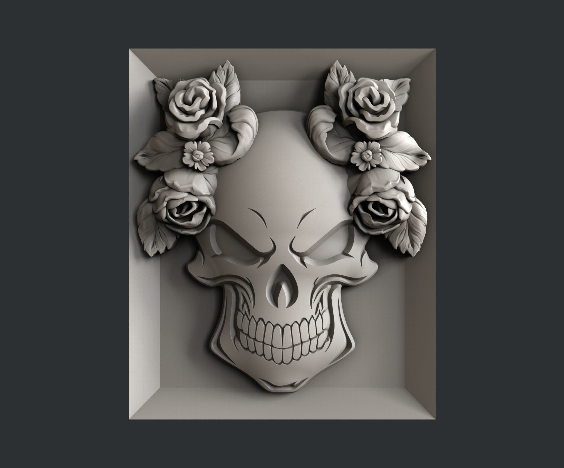 3d STL models for CNC skull rosses 3D model | CGTrader