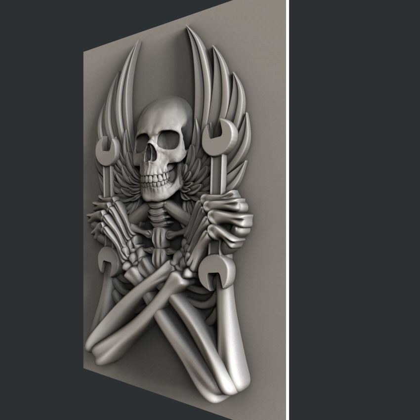 3d STL models for CNC skull key 3D model | CGTrader