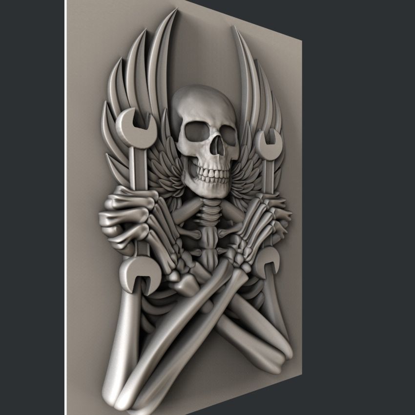 3d STL models for CNC skull key 3D model | CGTrader
