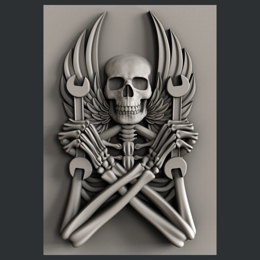 3d STL models for CNC skull key 3D model | CGTrader