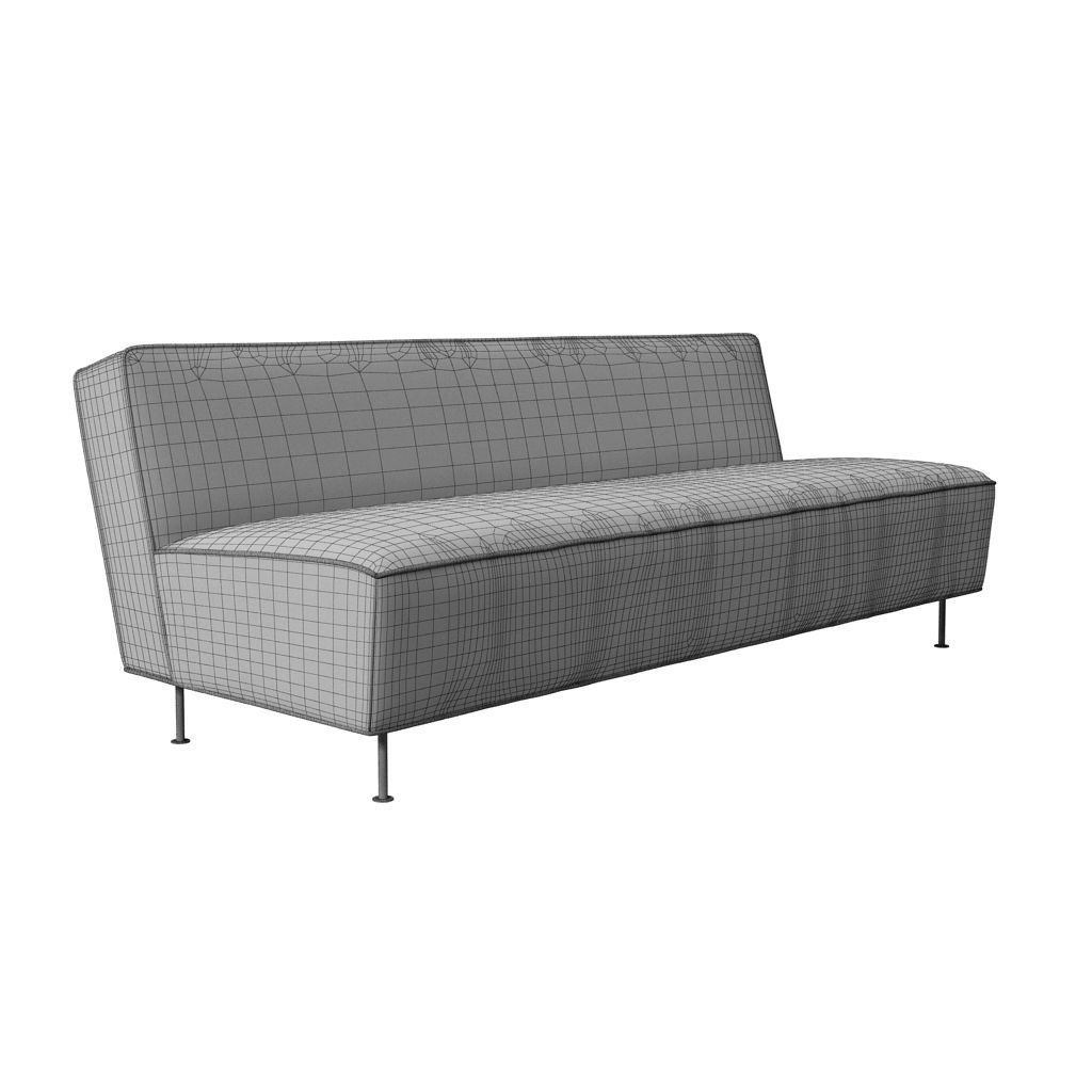 Gubi Fauteuil Modern Line Sofa and Lounge chair 3D model | CGTrader