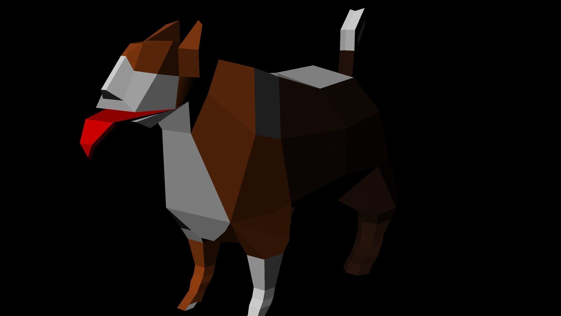 Low-Poly dog 3D model | CGTrader