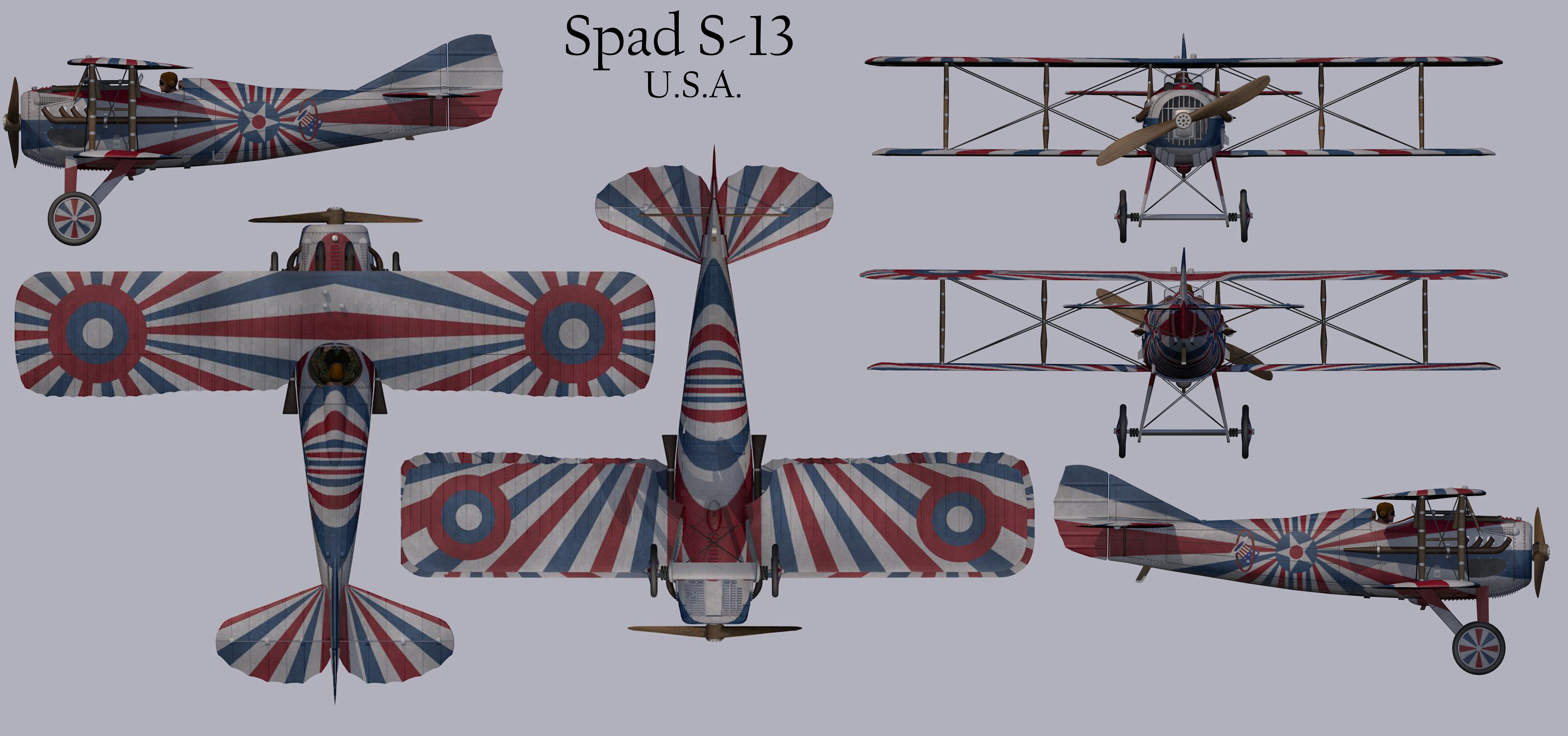 Spad XIII - S-13 3D model | CGTrader