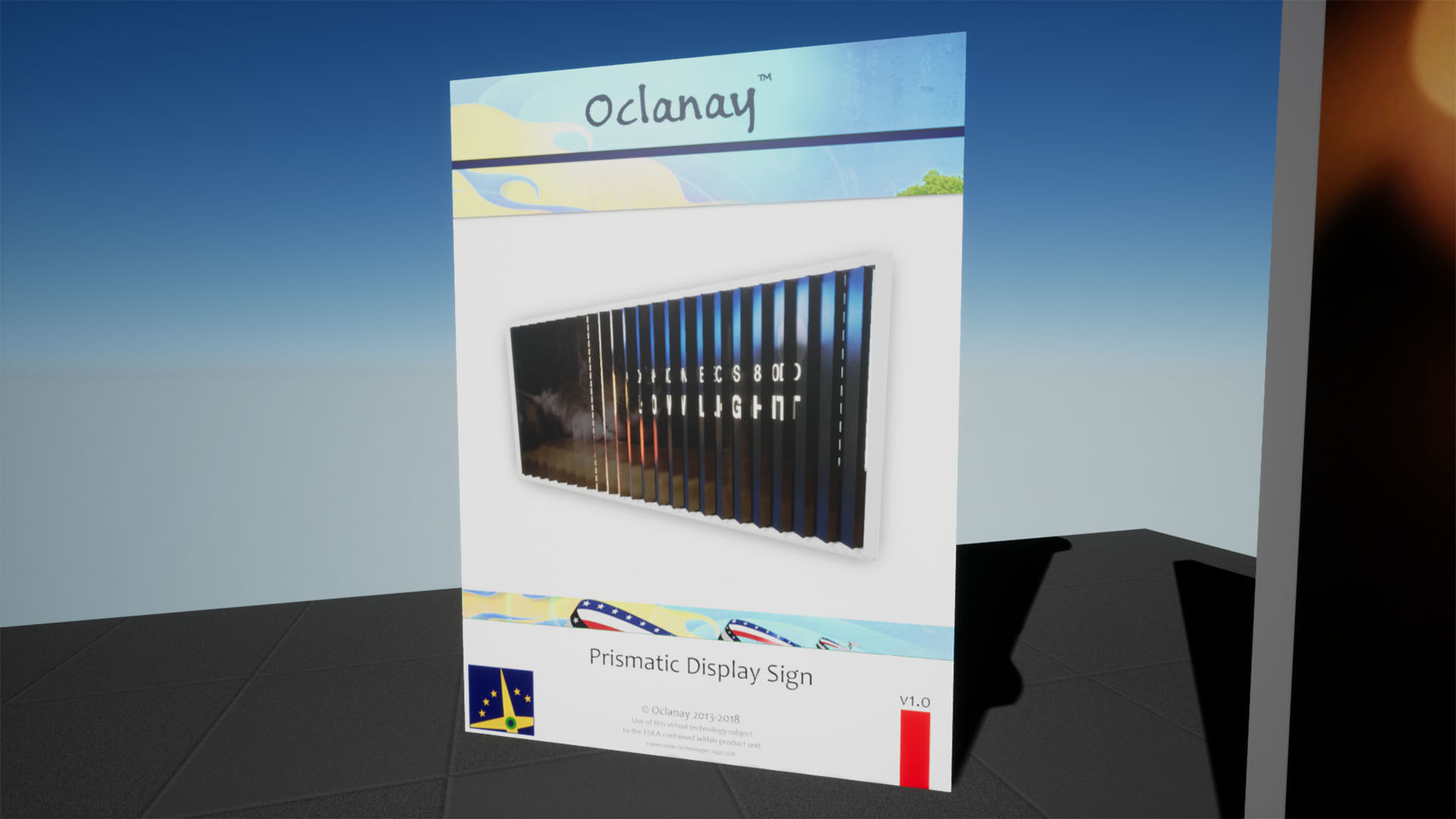 3D model Prismatic 3-View Display Signage VR / AR / low-poly | CGTrader