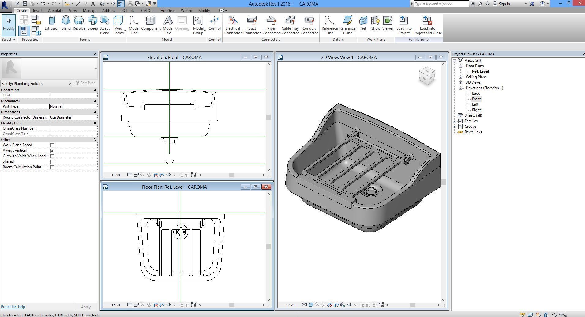 Revit Family Janitor Sink 3D model | CGTrader