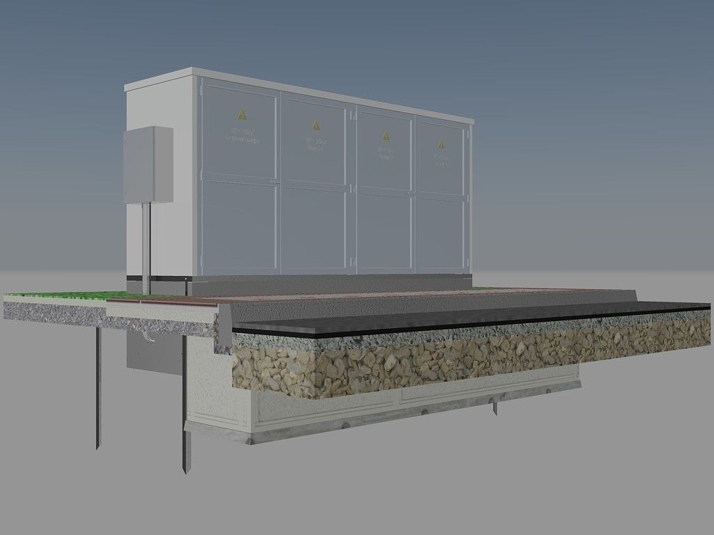 Electrical distribution station free 3D model | CGTrader