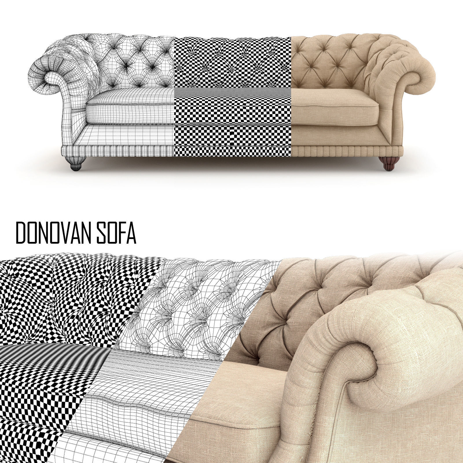 Homeline Donovan sofa 3D model | CGTrader