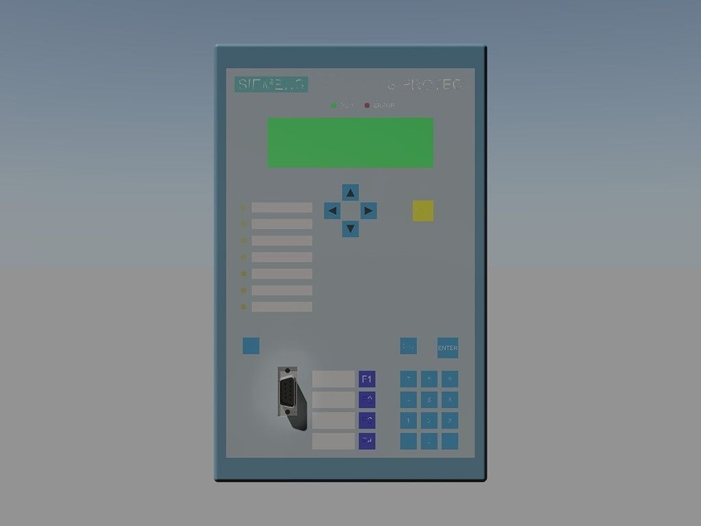 Protection relay Siemens Siprotec 7SJ62 free 3D model | CGTrader