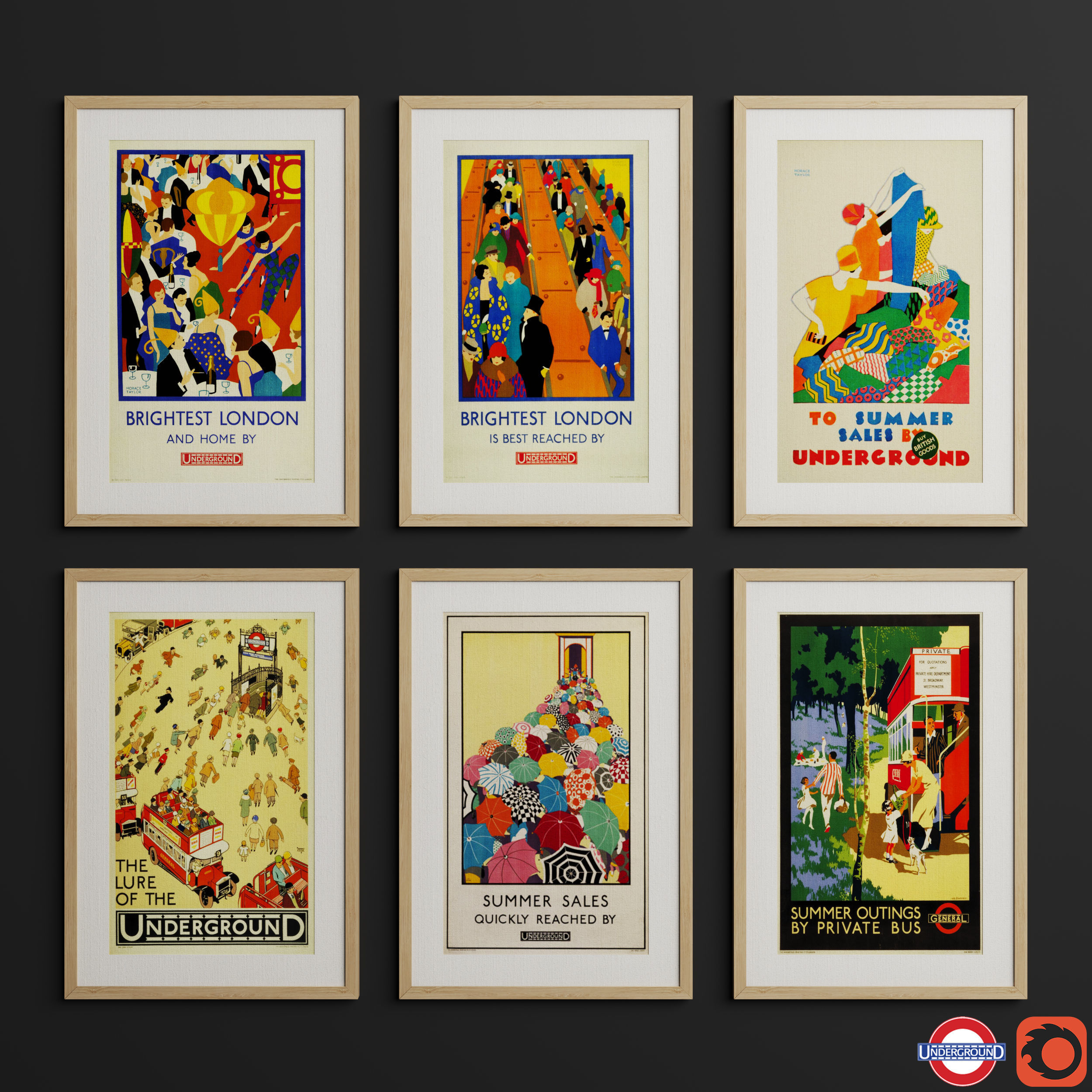 London Vintage and Retro frames 3D model | CGTrader