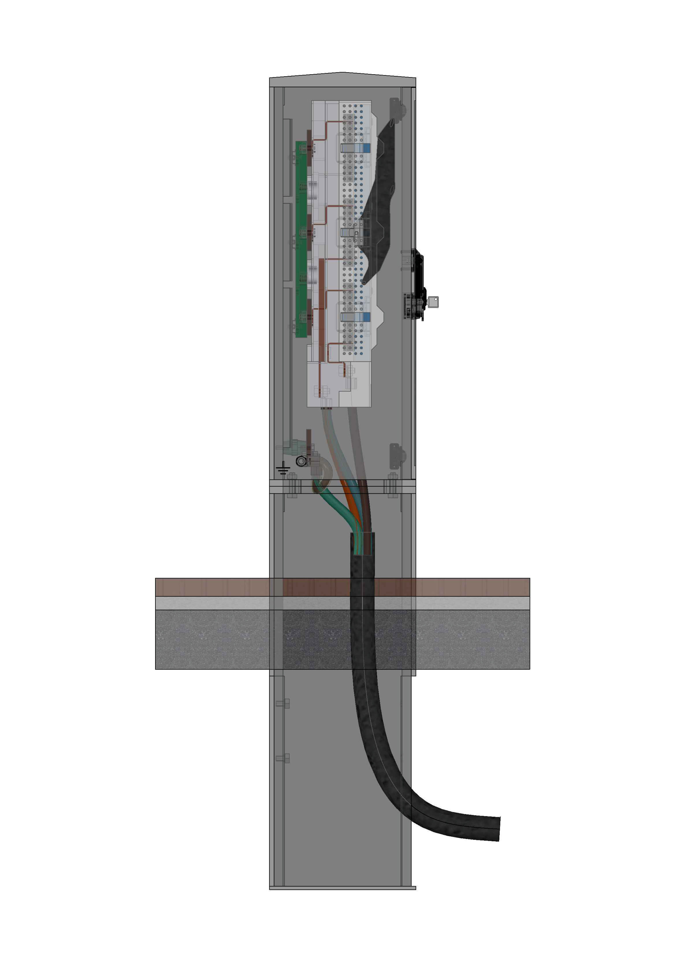 Power cable distribution rack free 3D model | CGTrader