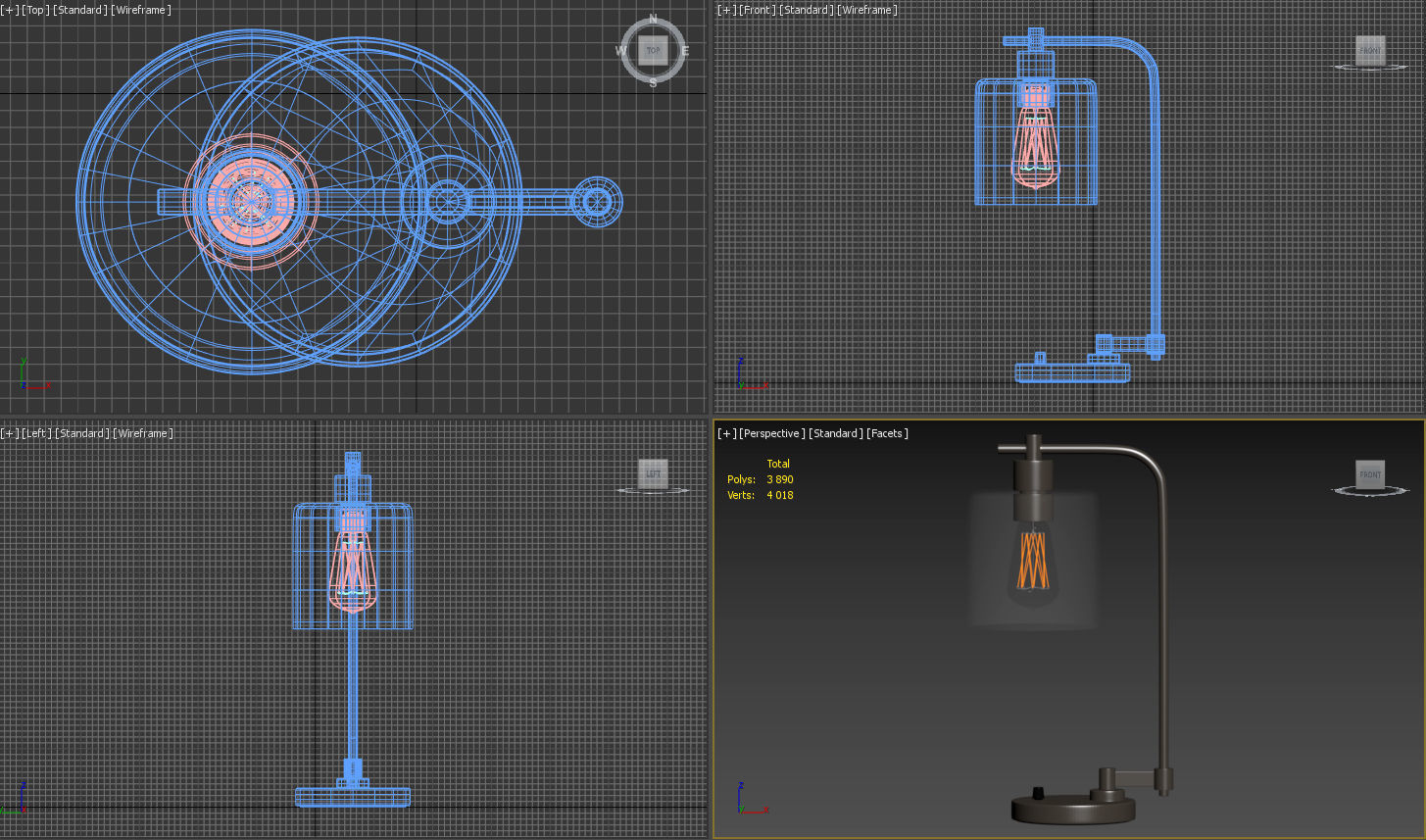 3D model Industrial Table Lamp VR / AR / low-poly | CGTrader