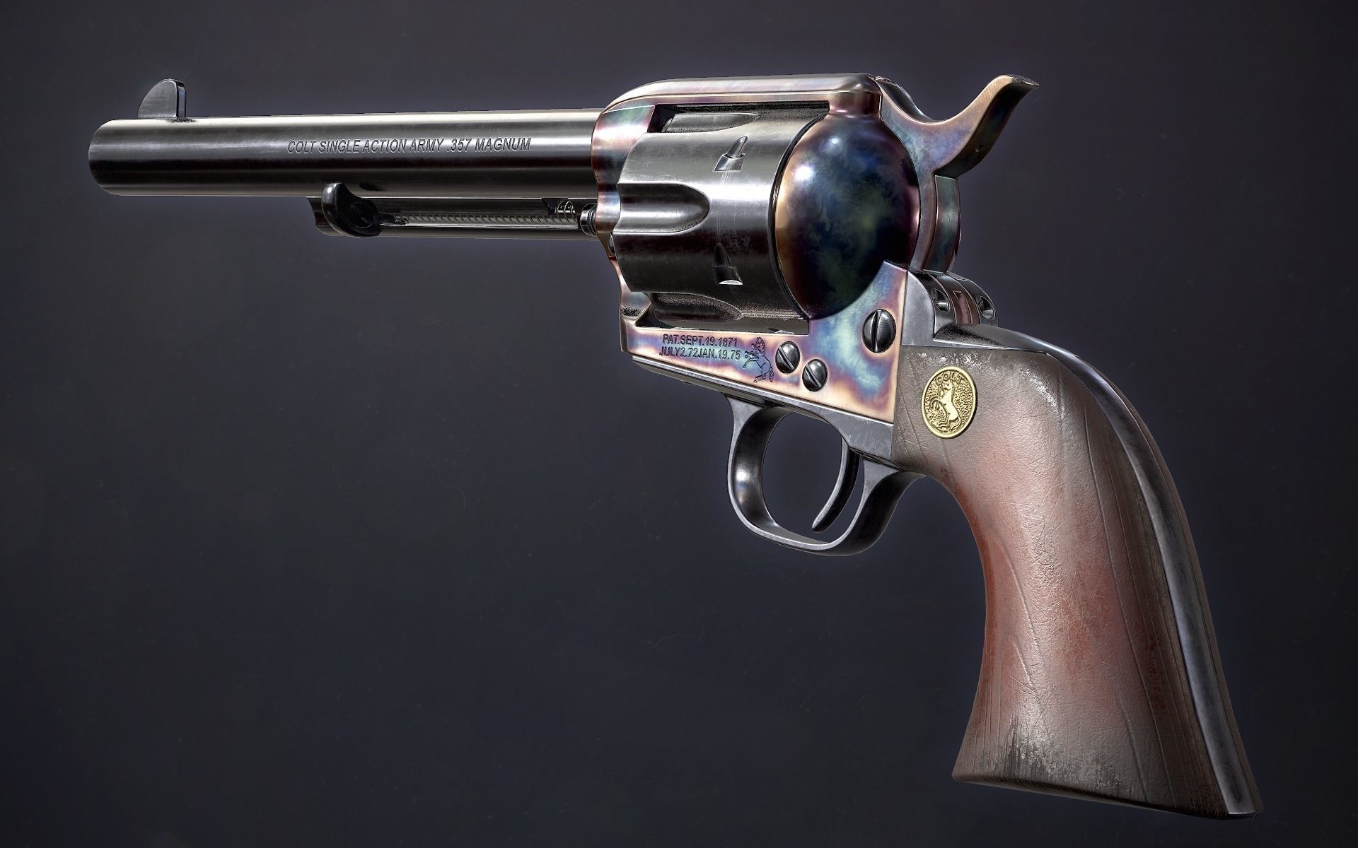 3D model Colt Single Action Army - Peacemaker VR / AR / low-poly | CGTrader
