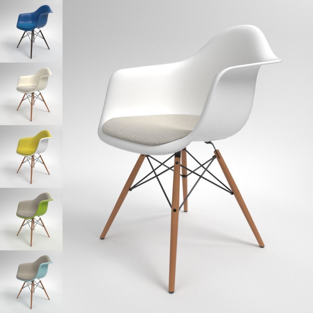 Vitra Eames Plastic Armchair DAW Blender Cycles 3D model | CGTrader