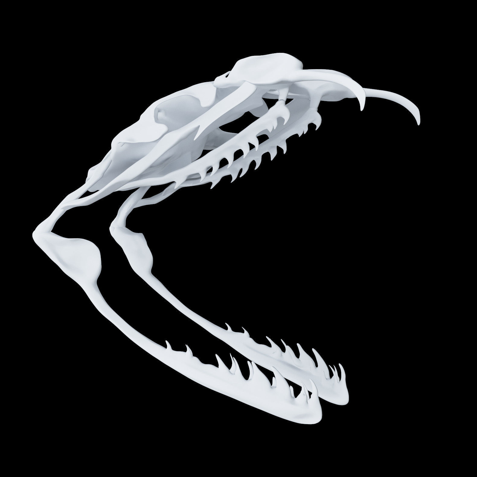 Skull Snake - Proteroglyphous 3D model 3D printable | CGTrader