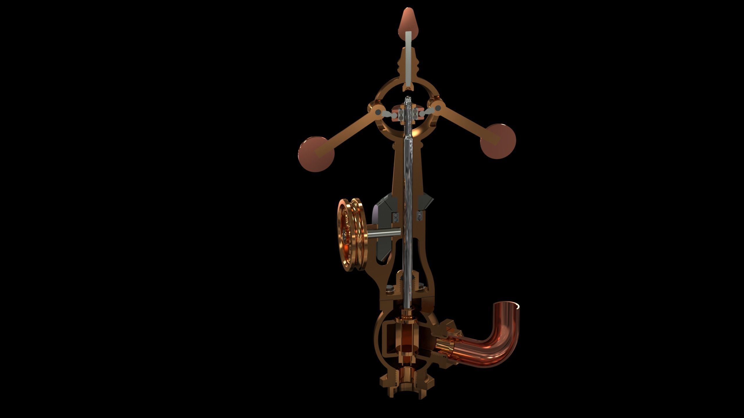 Flyball Governor - Centrifugal Governor free 3D model | CGTrader
