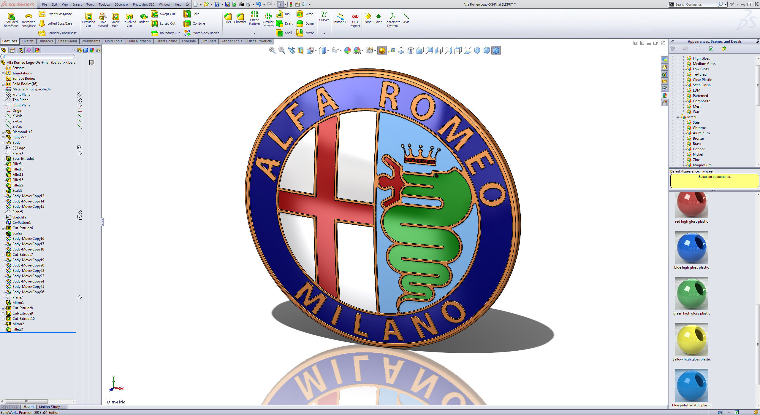 Alfa Romeo Badge free 3D model | CGTrader